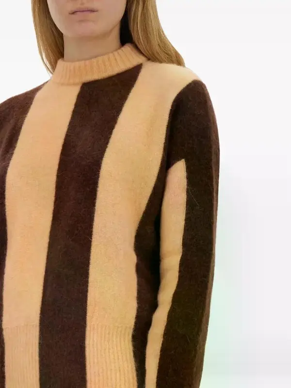 ALYSI Striped Sweater - Brown