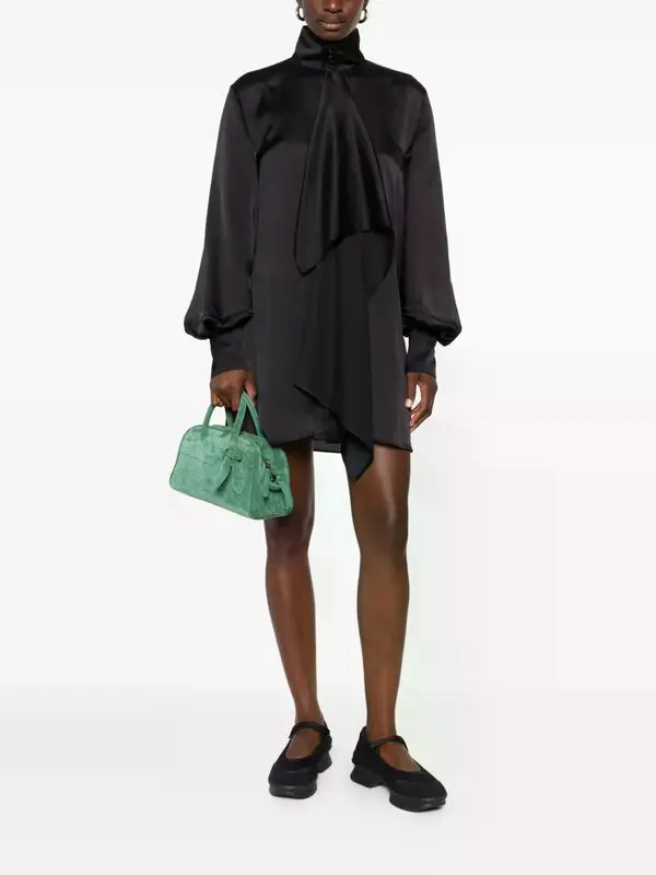 Sacai High-neck Draped Mini Dress