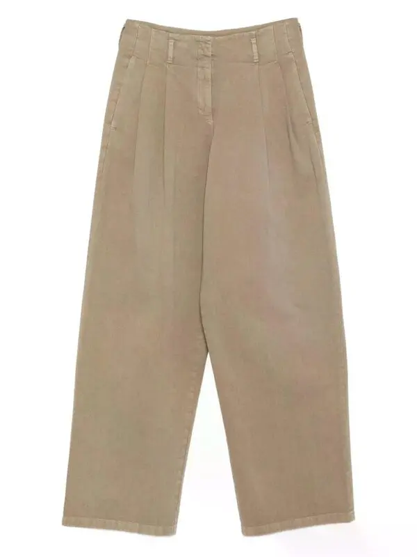 GOLDEN GOOSE Pleated Wide-leg Trousers - Neutrals