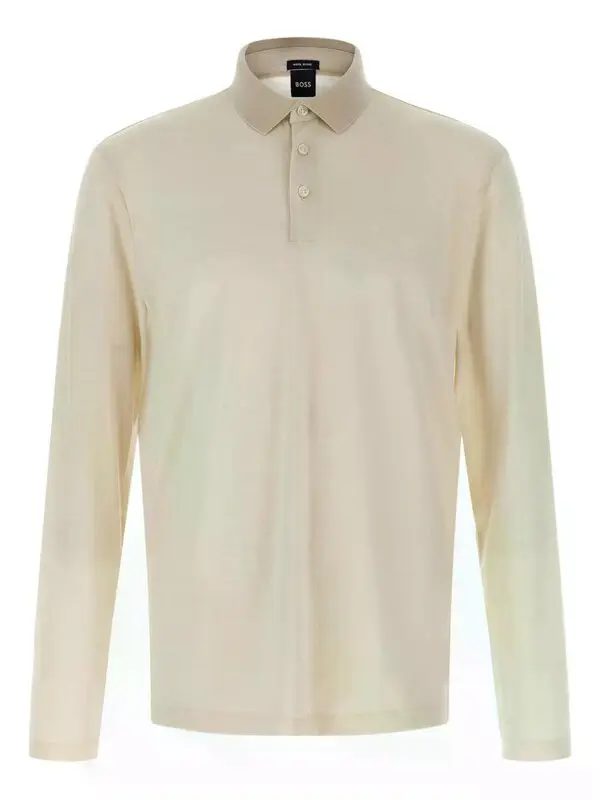 BOSS Long-sleeve Polo Shirt - Neutrals
