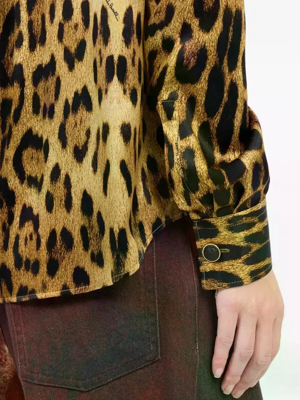 Roberto Cavalli Jaguar-print Button-up Shirt