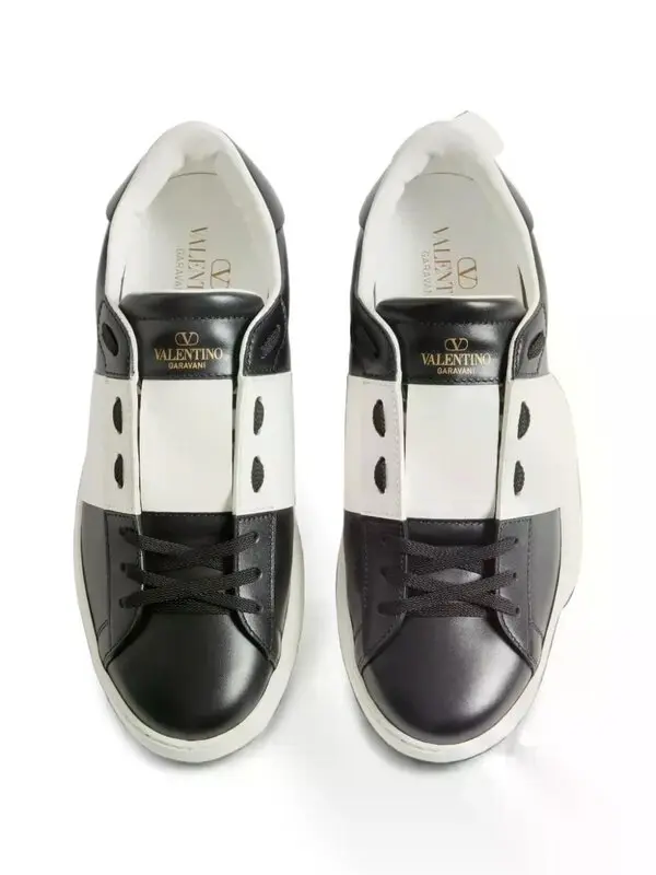 Valentino Garavani Calfskin Open Sneakers - Black