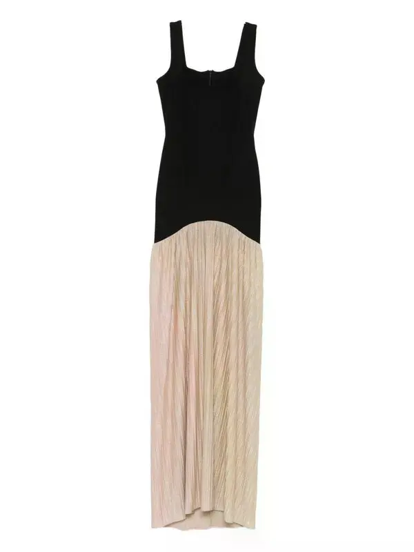ROSERRY Pleated Sleeveless Midi Dress