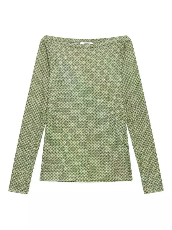 Malìparmi Geometric-pattern Boat-neck T-shirt