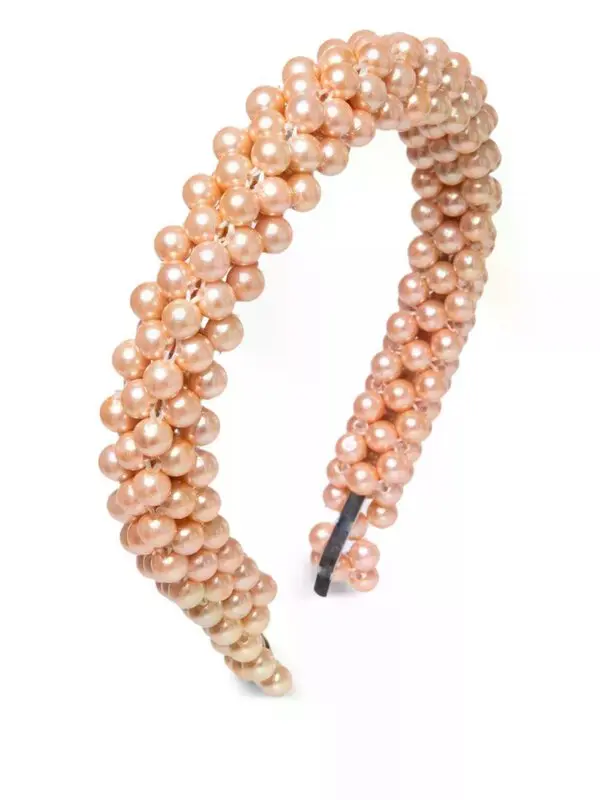 Shrimps Antonia Pearl-beaded Headband - Neutrals