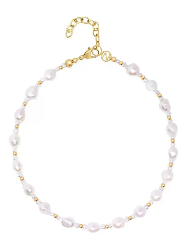 NIALAYA JEWELRY Portofino Pearl Choker Necklace - White