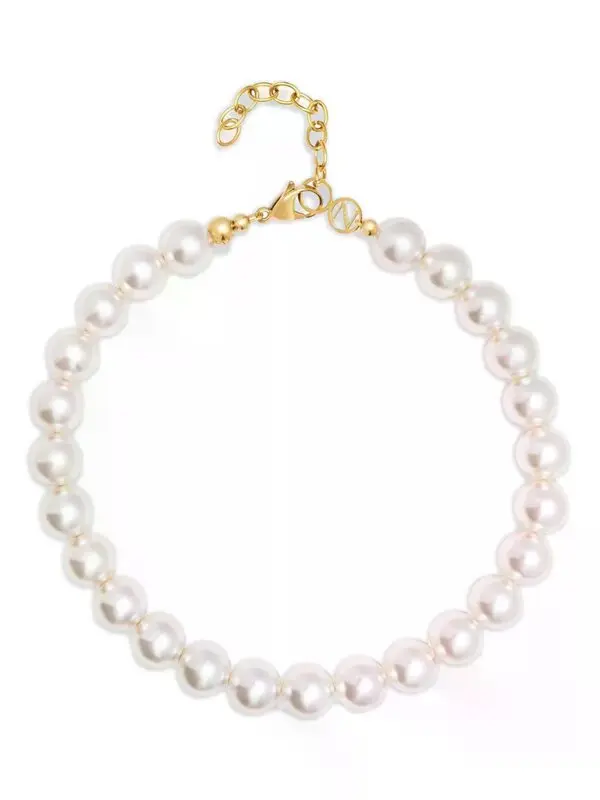 NIALAYA JEWELRY Pearl Choker Necklace - White