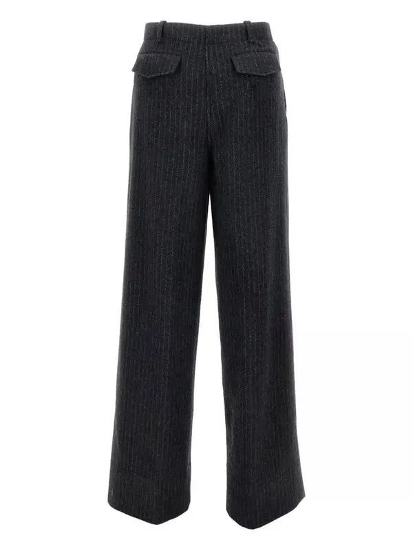 DURAZZI MILANO Pinstripe Pleated Trousers