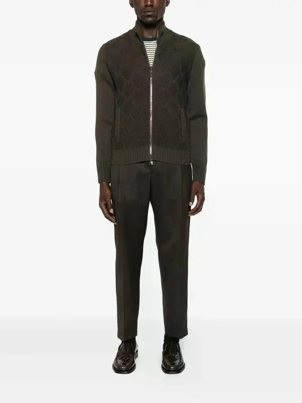 Caruso Drawstring Herringbone Trousers