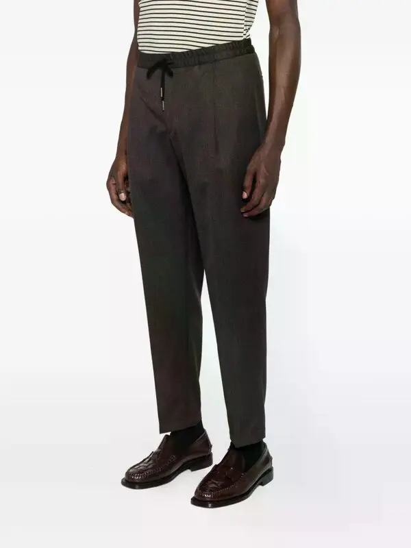 Caruso Drawstring Herringbone Trousers