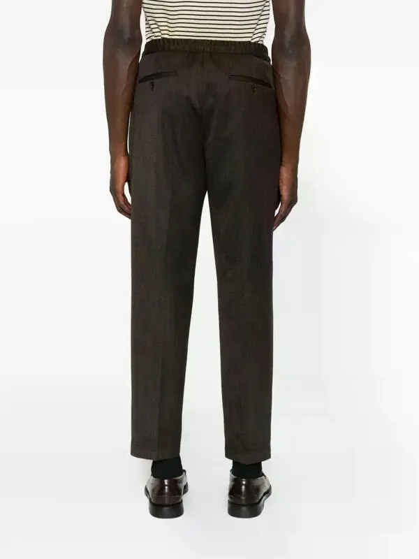 Caruso Drawstring Herringbone Trousers