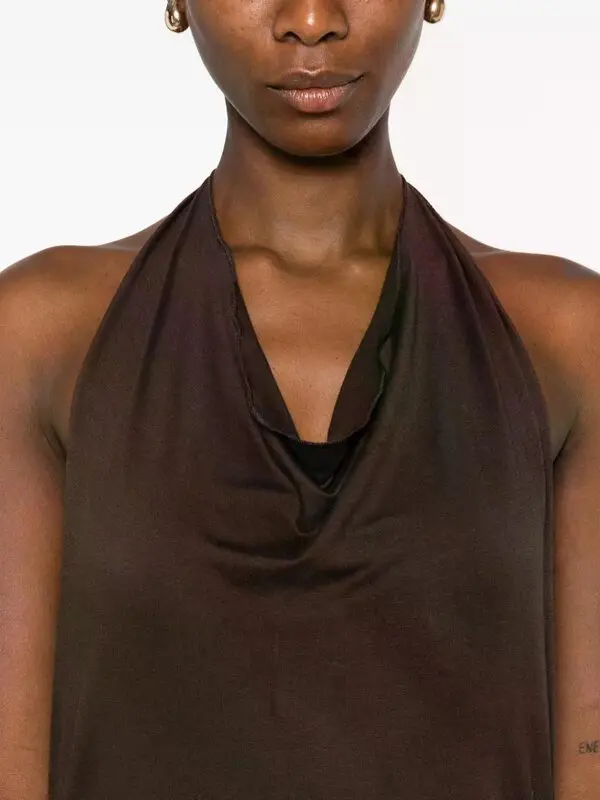 Gimaguas Halterneck Maxi Dress - Brown - 47% Off | Editorialist