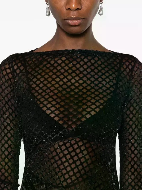 Patrizia Pepe Mesh Mini Dress