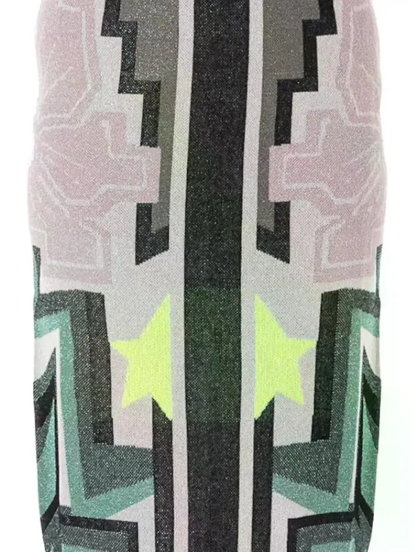 CIRCUS HOTEL Geometric-print Midi Skirt