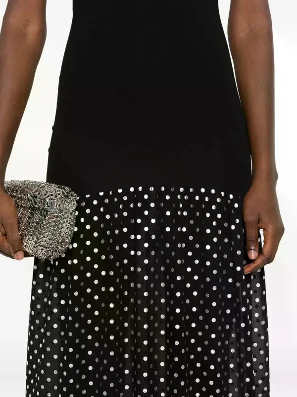 ROSERRY Polka-dot Square-neck Maxi Dress