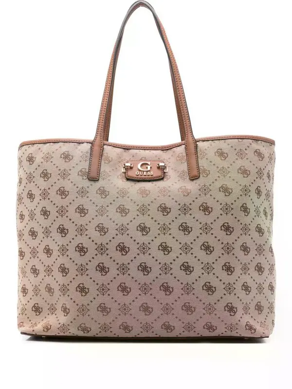 Guess Monogram Tote Bag With Pouch