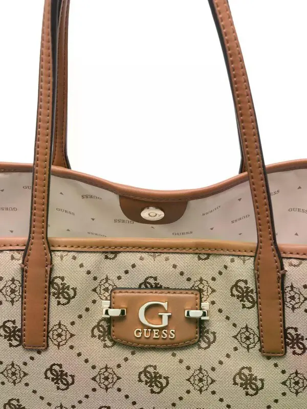 Guess Monogram Tote Bag With Pouch