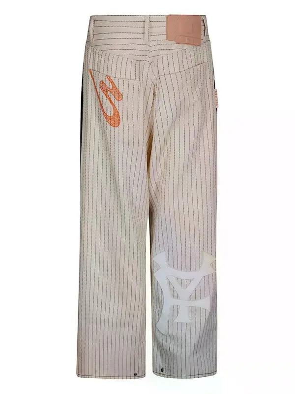 PDF Pinstripe Colorblock Trousers