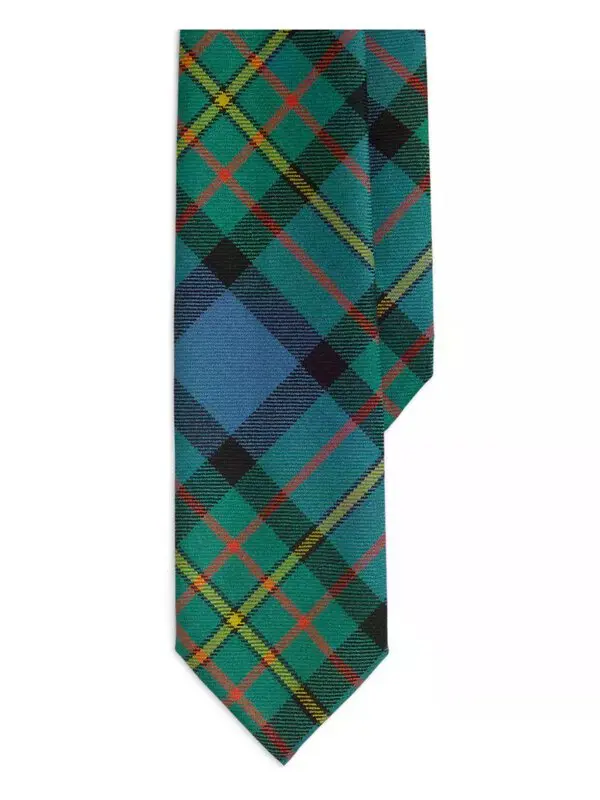 Ralph Lauren Checked Pattern Neck Tie - Green