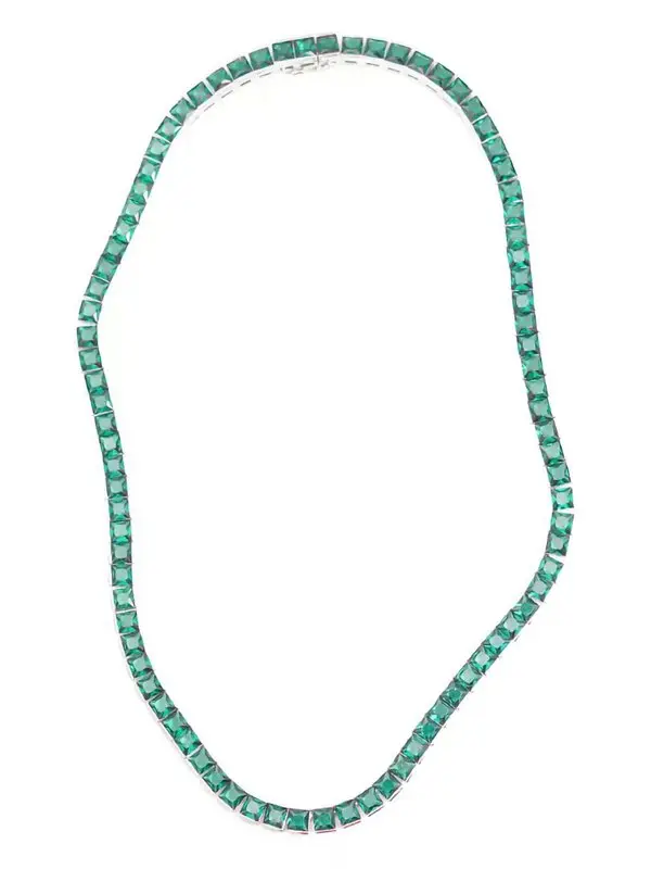 IZABEL DISPLAY Square Emerald Tennis Necklace - Green