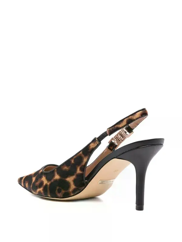 Guess 85mm Leopard Print Slingback Pumps