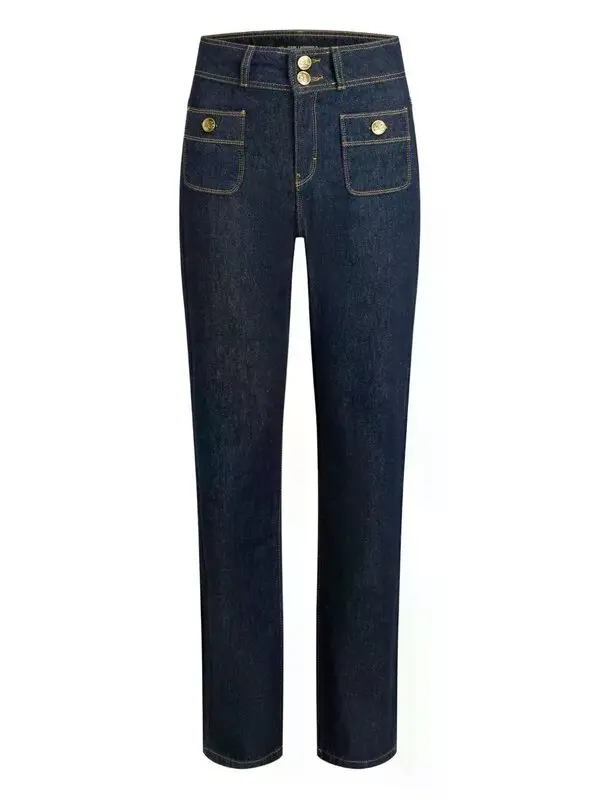 Karl Lagerfeld Double-button Patch-pocket Jeans