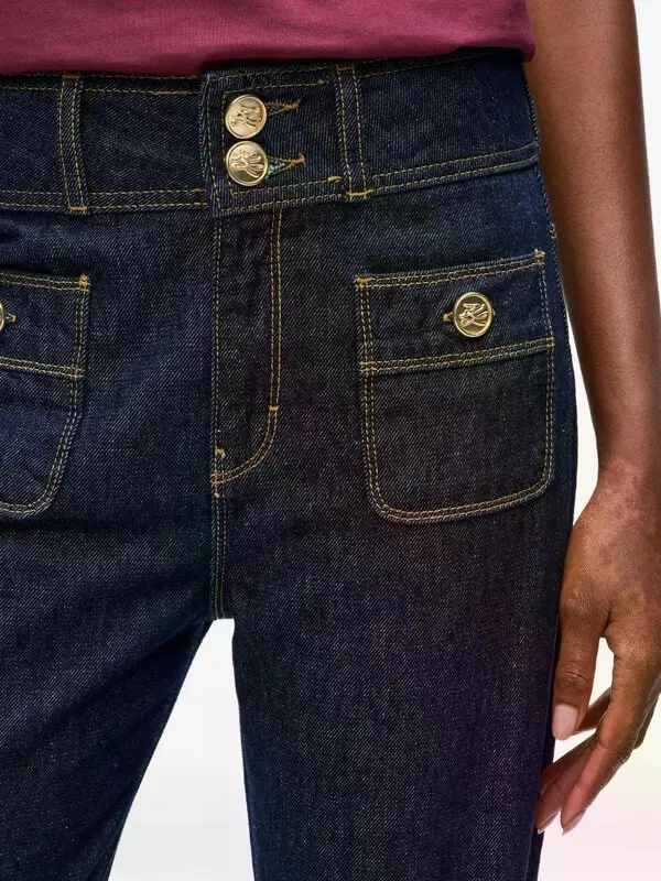 Karl Lagerfeld Double-button Patch-pocket Jeans