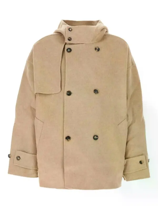 JW Anderson Hooded Double-breasted Wool Coat