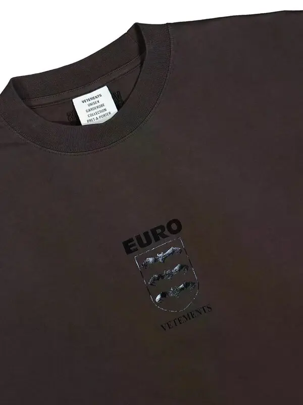 Vetements Bats Logo T-shirt - Brown