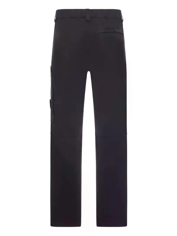 Stone Island Cargo-Pocket Straight-Leg Trousers - Black - 5% Off