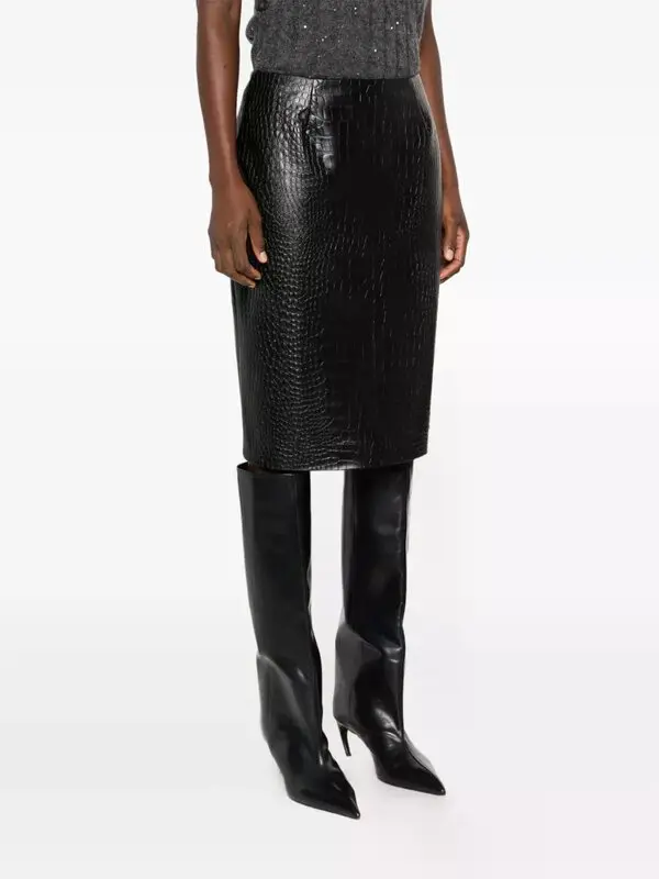 Giambattista Valli Crocodile-effect Mini Skirt