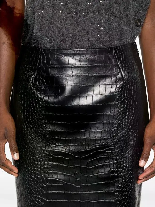 Giambattista Valli Crocodile-effect Mini Skirt