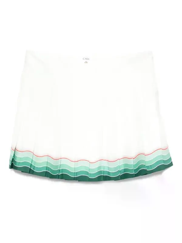 Casablanca Pleated Mini Skirt - White