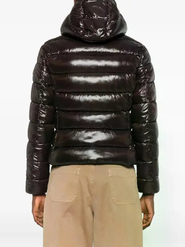 SAVE THE DUCK Cosmary Hooded Quilted Jacket - Brown