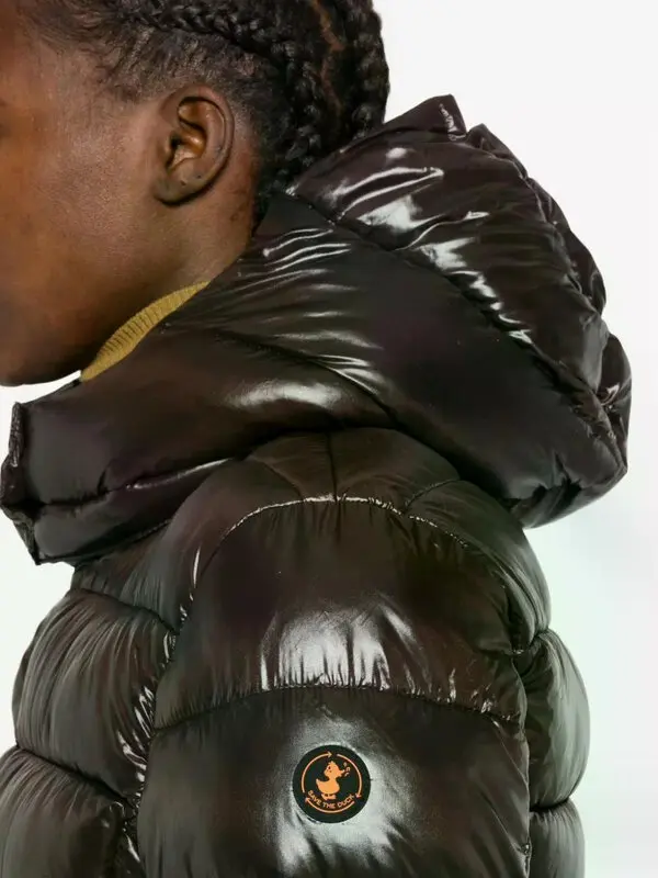 SAVE THE DUCK Cosmary Hooded Quilted Jacket - Brown