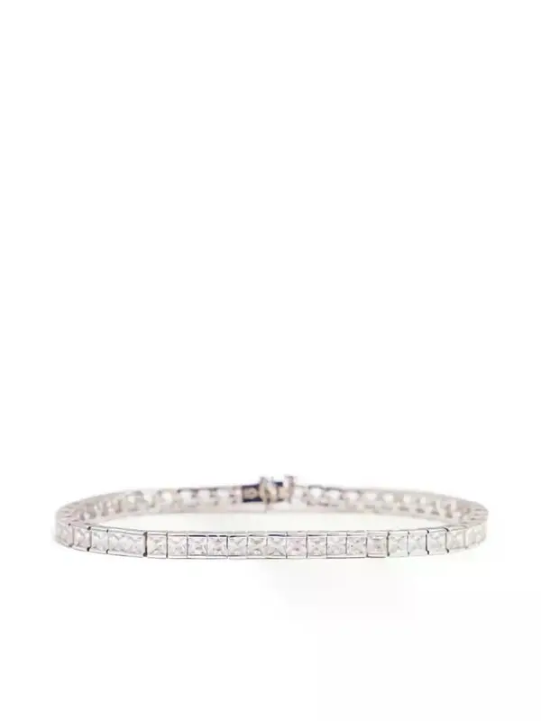 IZABEL DISPLAY Square Tennis Bracelet - White