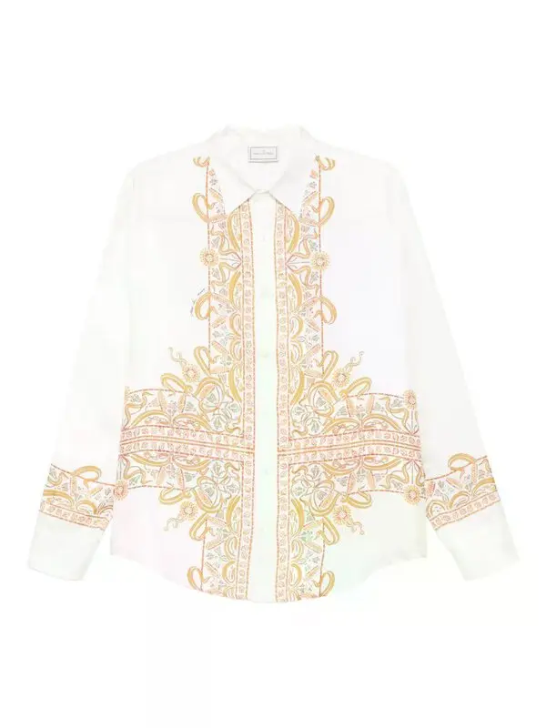 PIERRE-LOUIS MASCIA Paisley Print Shirt - White