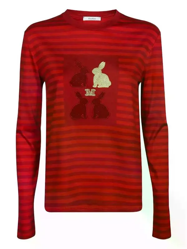 Max Mara Rabbit-motif Striped T-shirt