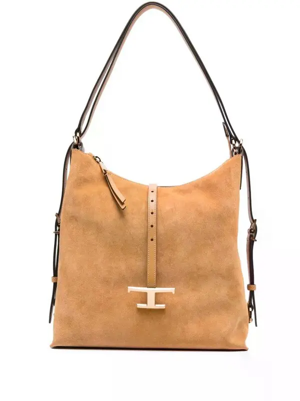 TOD'S Timeless T-buckle Shoulder Bag - Brown