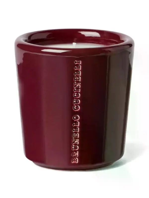 Brunello Cucinelli Craquelé-vessel Scented Candle - Red
