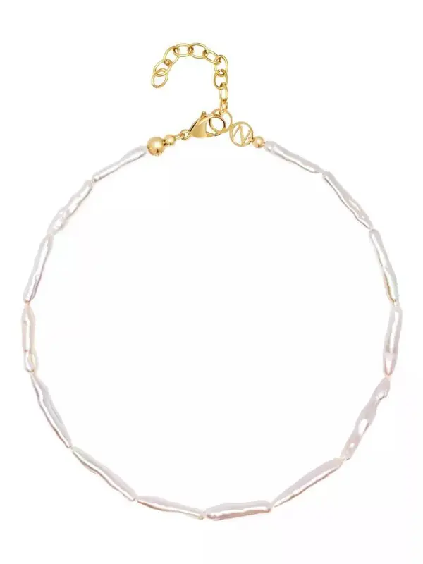NIALAYA JEWELRY Ravello Pearl Choker Necklace - White