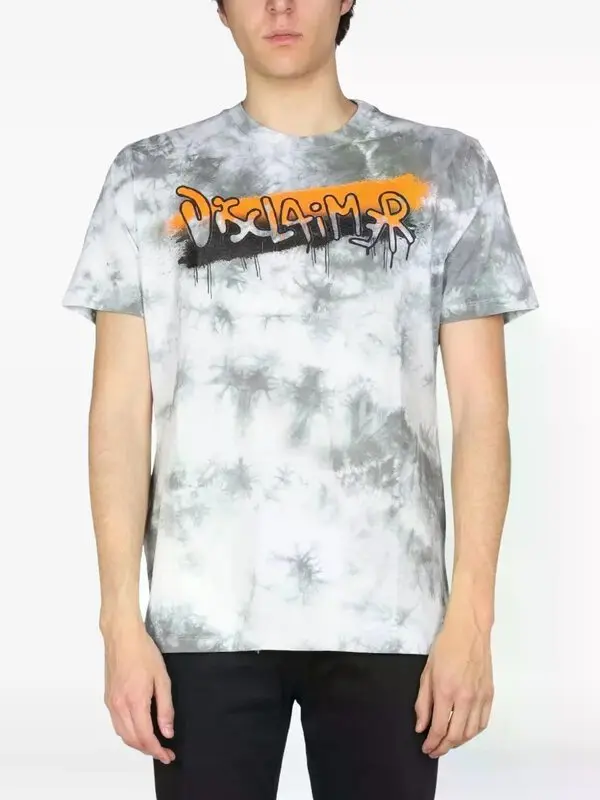 DISCLAIMER Tie-dye Print T-shirt - White
