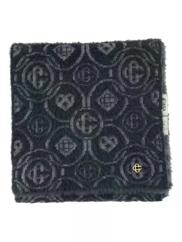 Casablanca Monogram-pattern Scarf - Grey