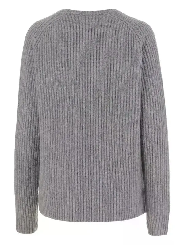 OLIVER LATTUGHI Ribbed Knit Crew-neck Sweater