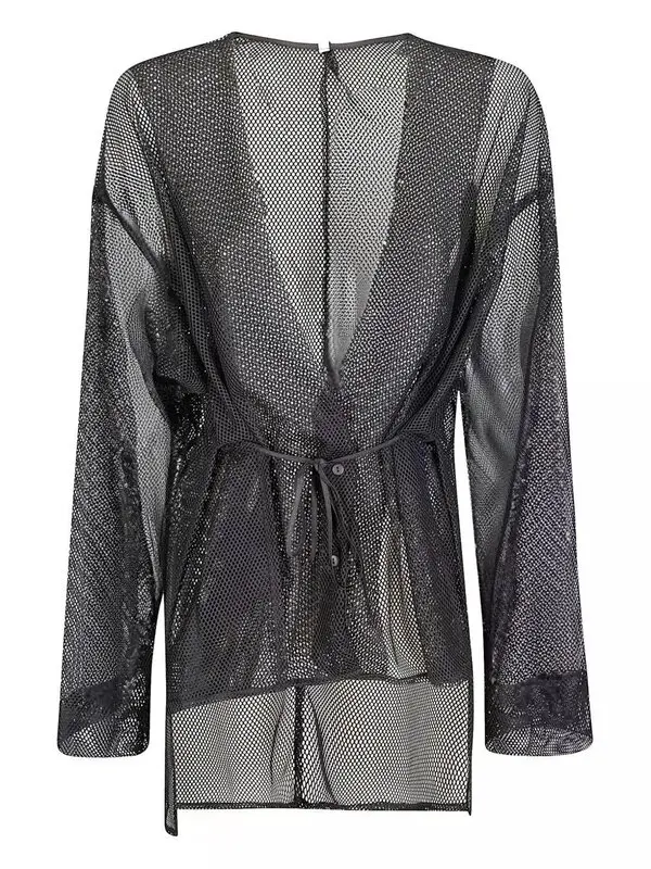 MARIA CALDERARA Mesh Tie-fastening Jacket