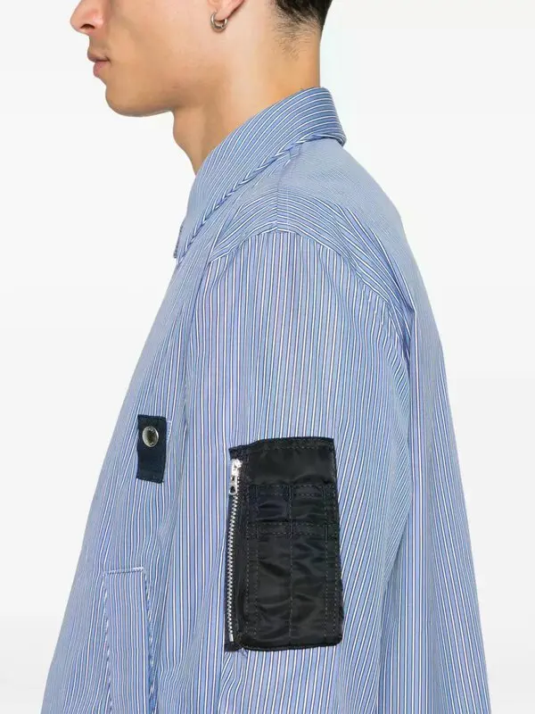 Sacai Striped Panelled Bomber Jacket