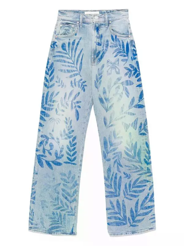 MOTHER The Lasso Sneak Leaf-print Jeans