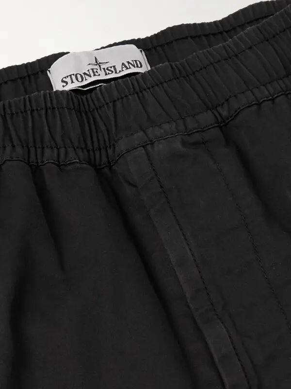 Stone Island Tapered Cotton-blend Trousers