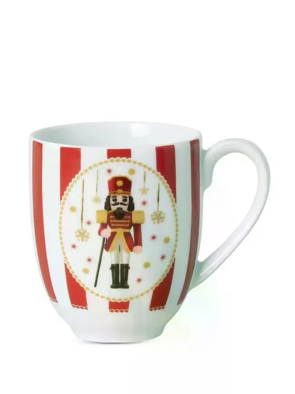 HUTSCHENREUTHER Christmas Love Nutcracker Striped Mug - White