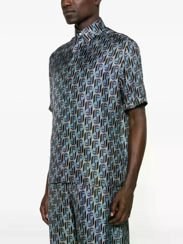 Fendi Logo-print Silk Shirt